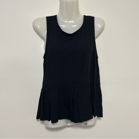 Talula | Tops | Aritzia Talula Black Peplum Top Zip Up Back | Poshmark